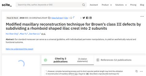 [citation Report] Modified Maxillary Reconstruction Technique For Browns Class Iii Defects By