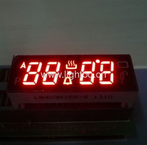 Ultra Bright Red 4 Digit 0 38 Common Cathode 7 Segment Led Displays For Oven Timer Control