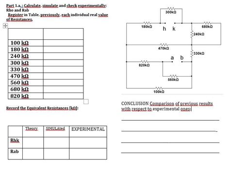 Solved Part 1a Calculate Simulate And Check Experime