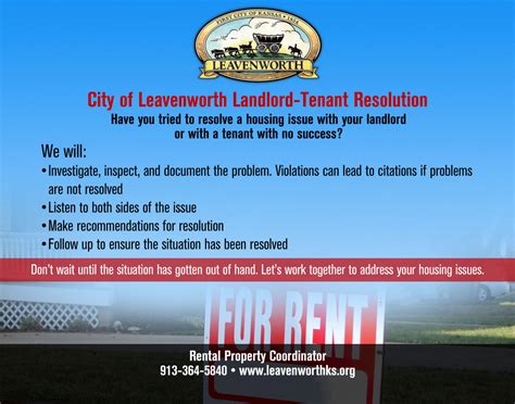 landlord tenant issue resolution program leavenworth kansas