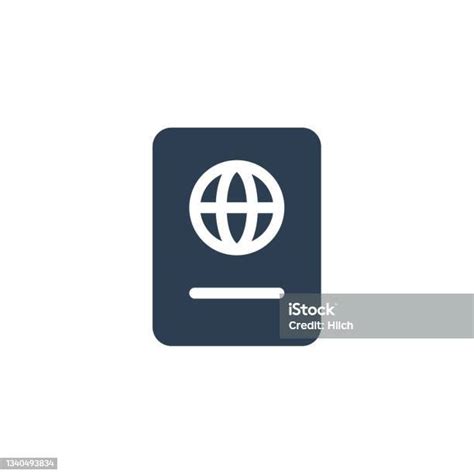 여권 Id 문서 솔리드 플랫 아이콘 벡터 일러스트레이션 신분에 대한 스톡 벡터 아트 및 기타 이미지 신분 건강관리와 의술 검은색 Istock