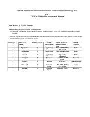 Lab 1 Network Models Internet Groups Completed Doc IFT 266 Introduction To Network