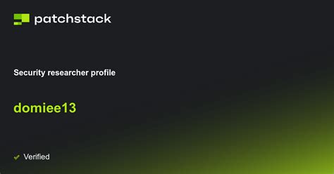 Domiee13 Patchstack Alliance Verified Researcher