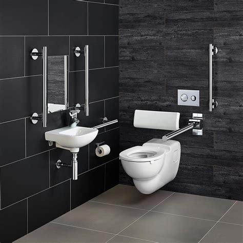 Doc M Contour 21 Wall Hung Pack Black Rails Doc M WC Rooms Doc M Packs Bluebook