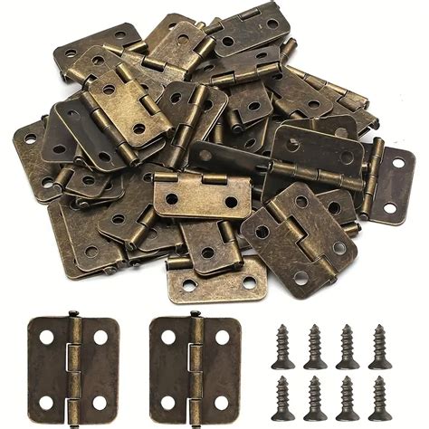 Mini Hinge Wooden Jewelry Box Mini Pure Copper Hinges Retro Temu