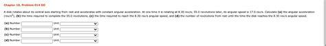 Solved Chapter 10 Problem 014 Go A Disk Rotates About Its