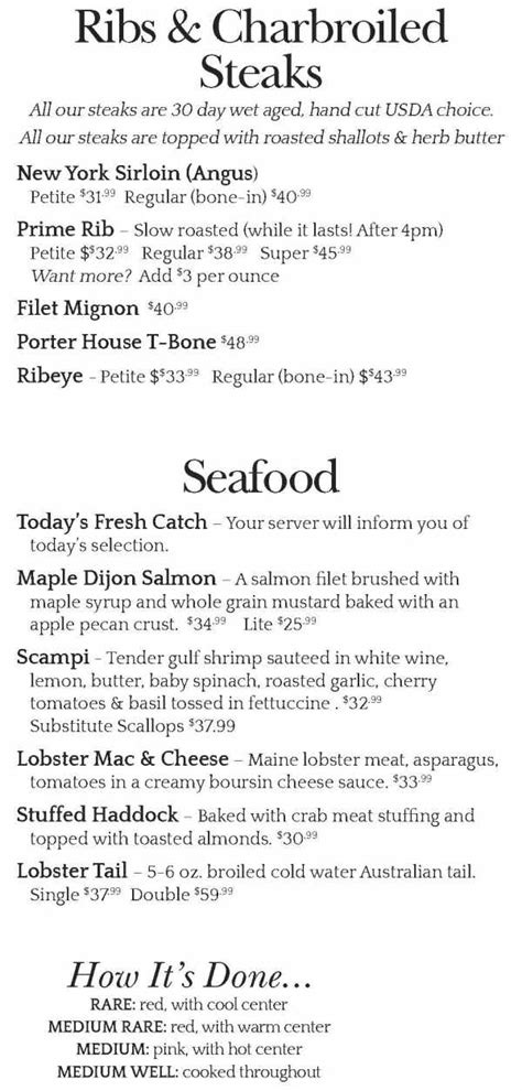 Butcher Block Menu Plattsburgh Ny