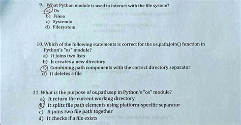 Solved What Python Module Is Used To Interact With The File System