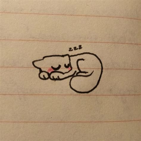 Sleepy Kitty Doodle Disegni Semplici Disegni Gatti