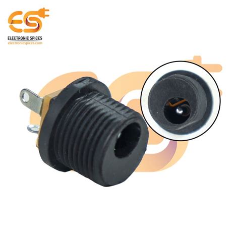 Buy Female Dc Power Jack Vertical 3 Pin Pcb Panel Mount Connector