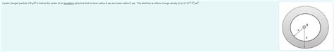 Solved A point charged particle of μC is held at the center Chegg com