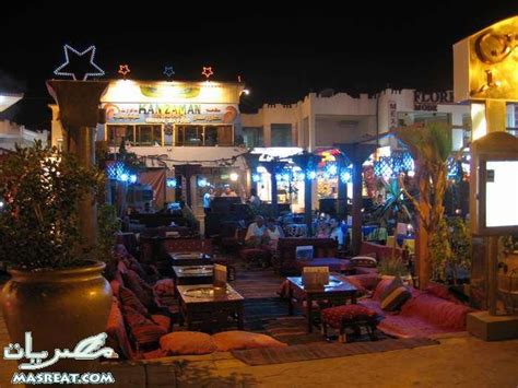 مقهى و مطعم في سوق تجاري بمدينة شرم الشيخ التابعة لمحافظة جنوب سيناء