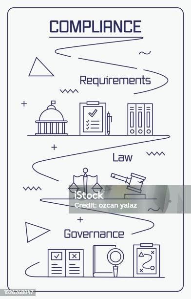 규정 준수 인포그래픽 디자인은 편집 가능하며 색상을 변경할 수 있습니다 흰색 배경의 경로를 따르는 준비되고 세련된 디자인 아이콘
