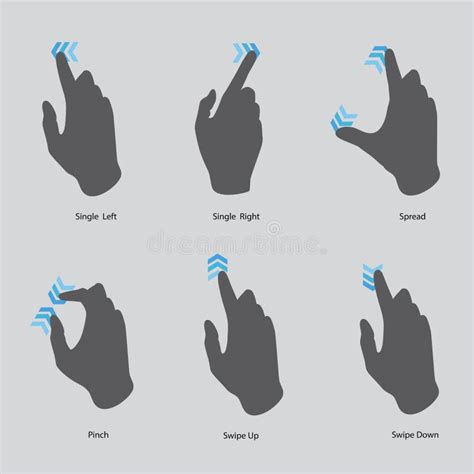 Touch Screen Gesture Interface Stock Vector Illustration Of Drag
