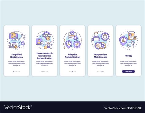 Ciam Pros Onboarding Mobile App Screen Royalty Free Vector