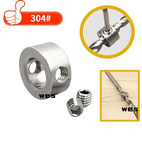 Stainless Steel Drill Bit Depth Stop Collar Set 3mm 16mm Woodworking Drill Stopper Drill Depth