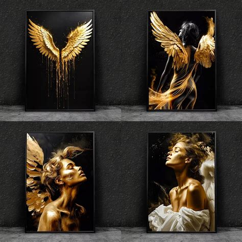 Абстрактная картина PANTINGART Золотые граффити | AliExpress