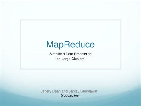 Ppt Mapreduce Powerpoint Presentation Free Download Id2806961