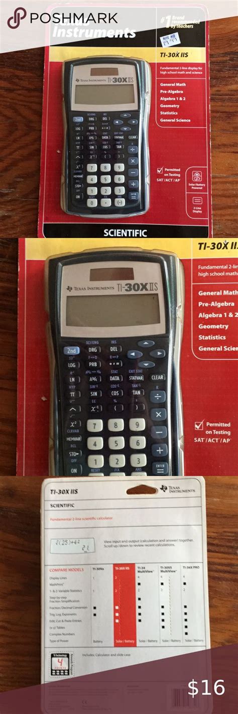 Texas Instruments Scientific Calculator NEW Scientific Calculator Solar Battery Pre Algebra