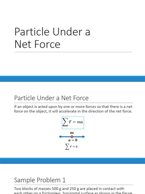 Particle Under A Net Force Pdf