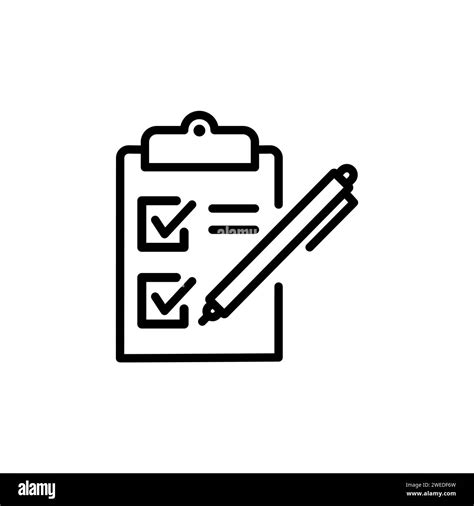 Clipboard Check Mark Icon Stock Vector Images Alamy