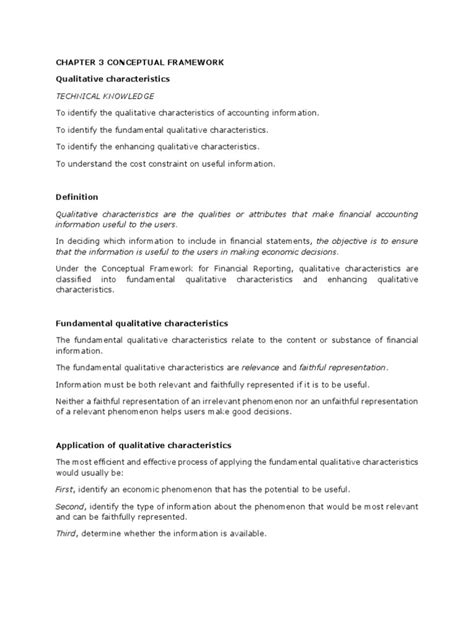 Chapter 3 Conceptual Framework Pdf Information Financial Statement