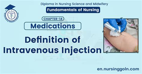Definition Of Intravenous Injection Chapter 14 Fundamentals Of Nursing Nursing And Midwifery