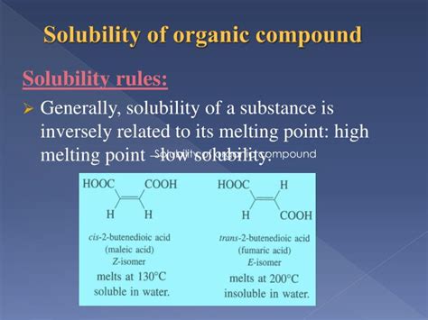 Ppt Solubility Of Organic Compound Organic Chemistry Ii Lab