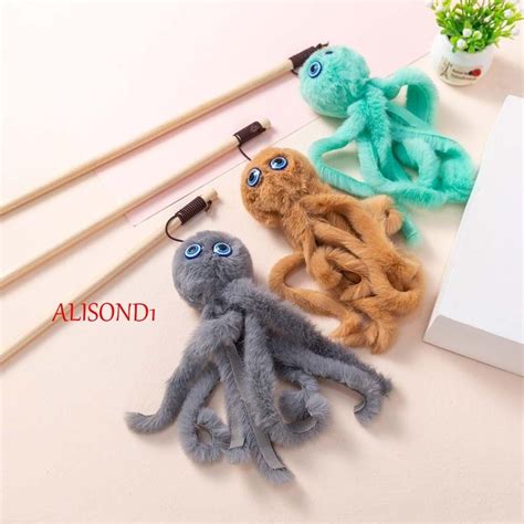 Alisond1 ไม้กายสิทธิ์จับปลาหมึก ฝึกแมว เล่นในร่ม เคี้ยวได้ Shopee Thailand