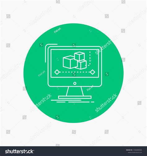 Animation Computer Editor Monitor Software White Stock Vector Royalty