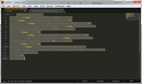How To Easily Comment Out Lines That Are A Mix Of Html And Php