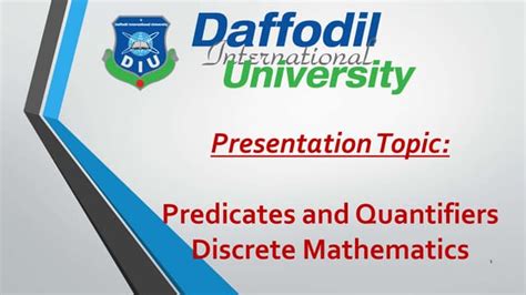 Predicates And Quantifiers Presentation Topics Pptx