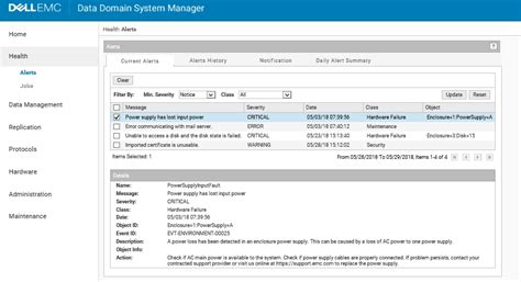 Data Domain Dépannage Des Alertes De Bloc Dalimentation Dell Sénégal