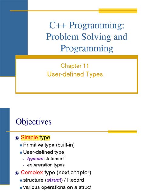 Chap11 User Defined Types Pdf Computer Programming Software Engineering