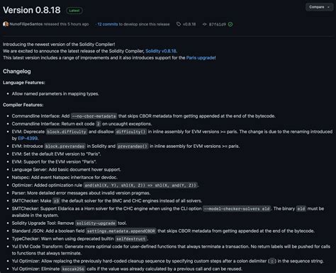 Solidity On Twitter We Just Released Solidity This Version Includes The Following