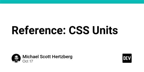 Reference Css Units Dev Community