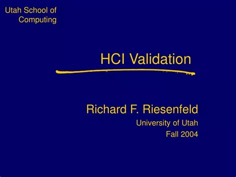 PPT HCI Validation PowerPoint Presentation Free Download ID