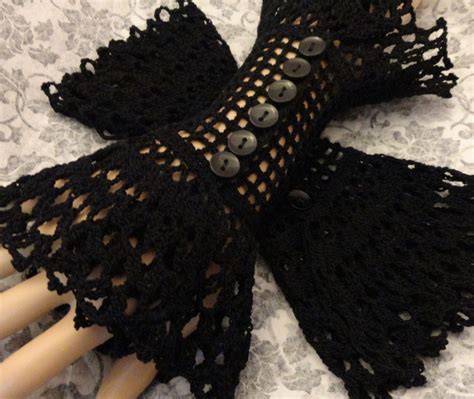 Steampunk Victorian Fingerless Gloves Crochet Pattern Patternrjuuc