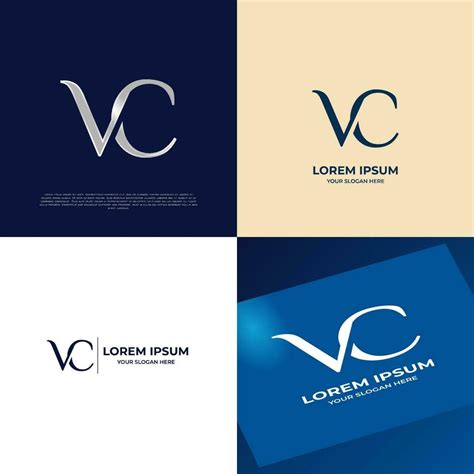 Vc Initial Lettering Modern Luxury Logo Template For Business 34329398