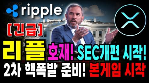 리플 Xrp 전망⭐2차 핵폭발 준비 Sec변화 수혜 Xrp 본게임 시작된다 리플 리플전망 리플코인 Youtube