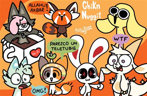 Chikn Nuggit Characters By Rick River On Deviantart
