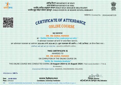 Learned About Ai And Geospatial Data With Isro Md Asirul Parwez Posted On The Topic Linkedin