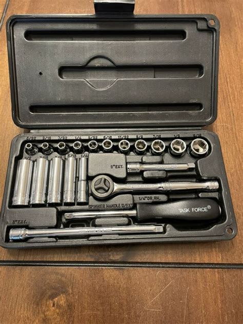 20 Pcs Task Force Socket Set Antique Price Guide Details Page
