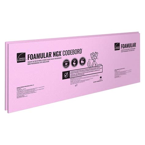 Foamular Ngx Codebord Xps Rigid Foam Insulation Board 1 Inch X 24 Inc