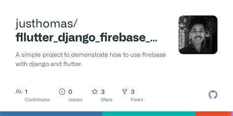 GitHub Justhomas Fllutter Django Firebase Auth Demo A Simple Project