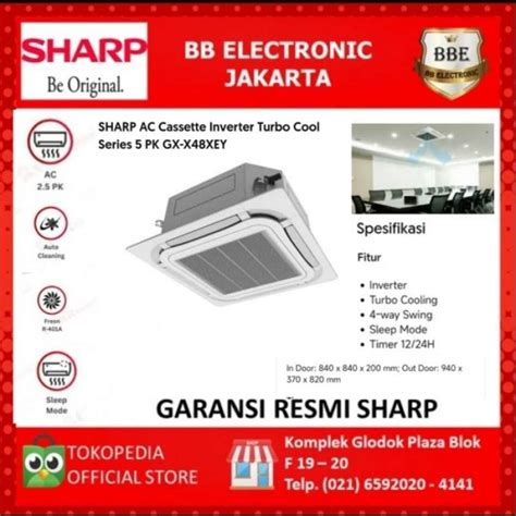 Promo Ac Sharp Cassette Inverter 5 Pk Gx X48xey Diskon 23 Di Seller