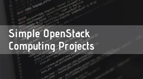 Simple OpenStack Computing Projects VEXXHOST