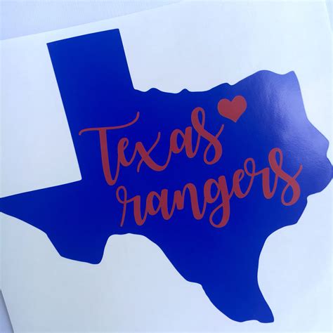 Texas Rangers Sticker Vinyl Decal Baseball Dallas