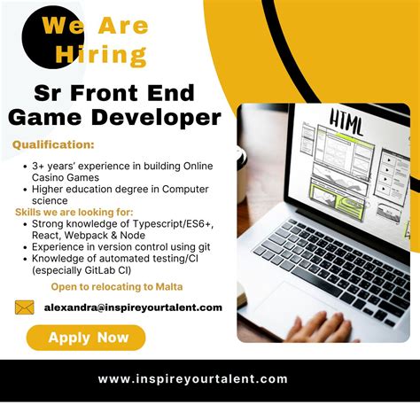 We Seniorfrontend Gamedeveloper Join Gamedeveloper Hying