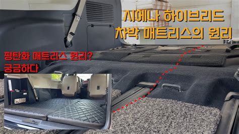 H2korea 시에나 평탄화 매트리스의 원리 토요타 시에나 하이브리드 차박 매트리스로만 단차 해결 가능 초간단 매트리스설치 맞춤제작 차박 매트리스